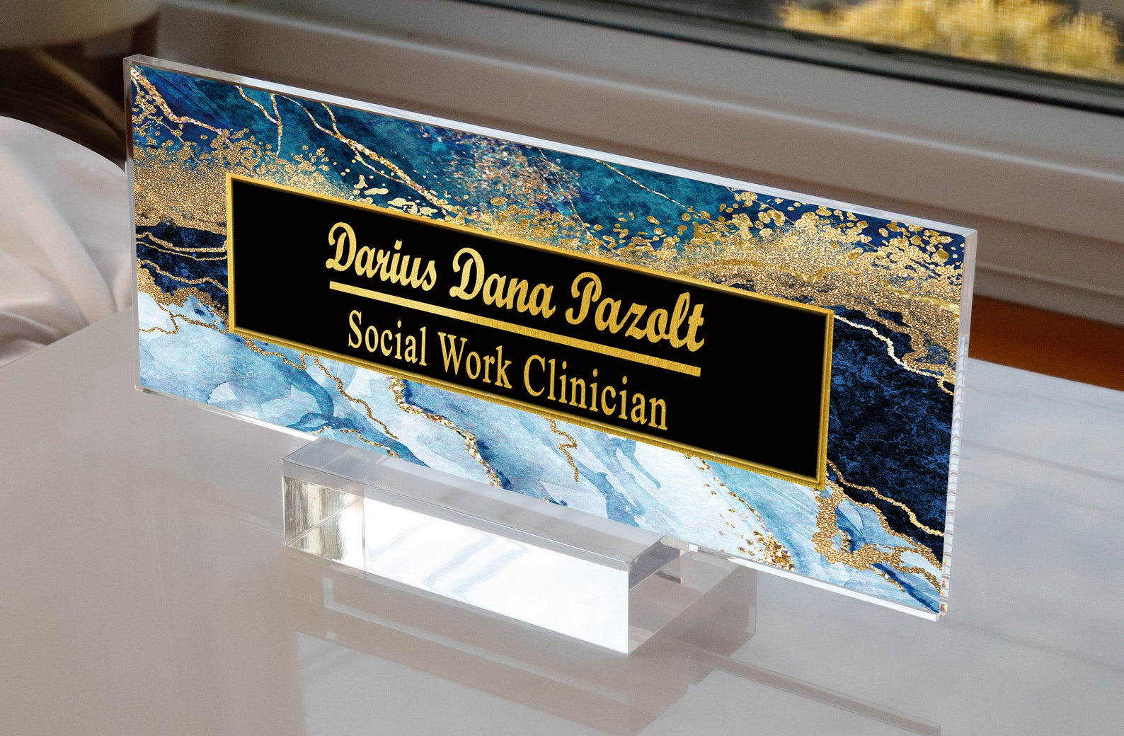 Personalized Desk Name Plate: Custom Office Decor, Teacher Gift - Etsy