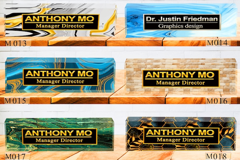 Office Decor Desk Nameplate Personalized Desk Name - Etsy