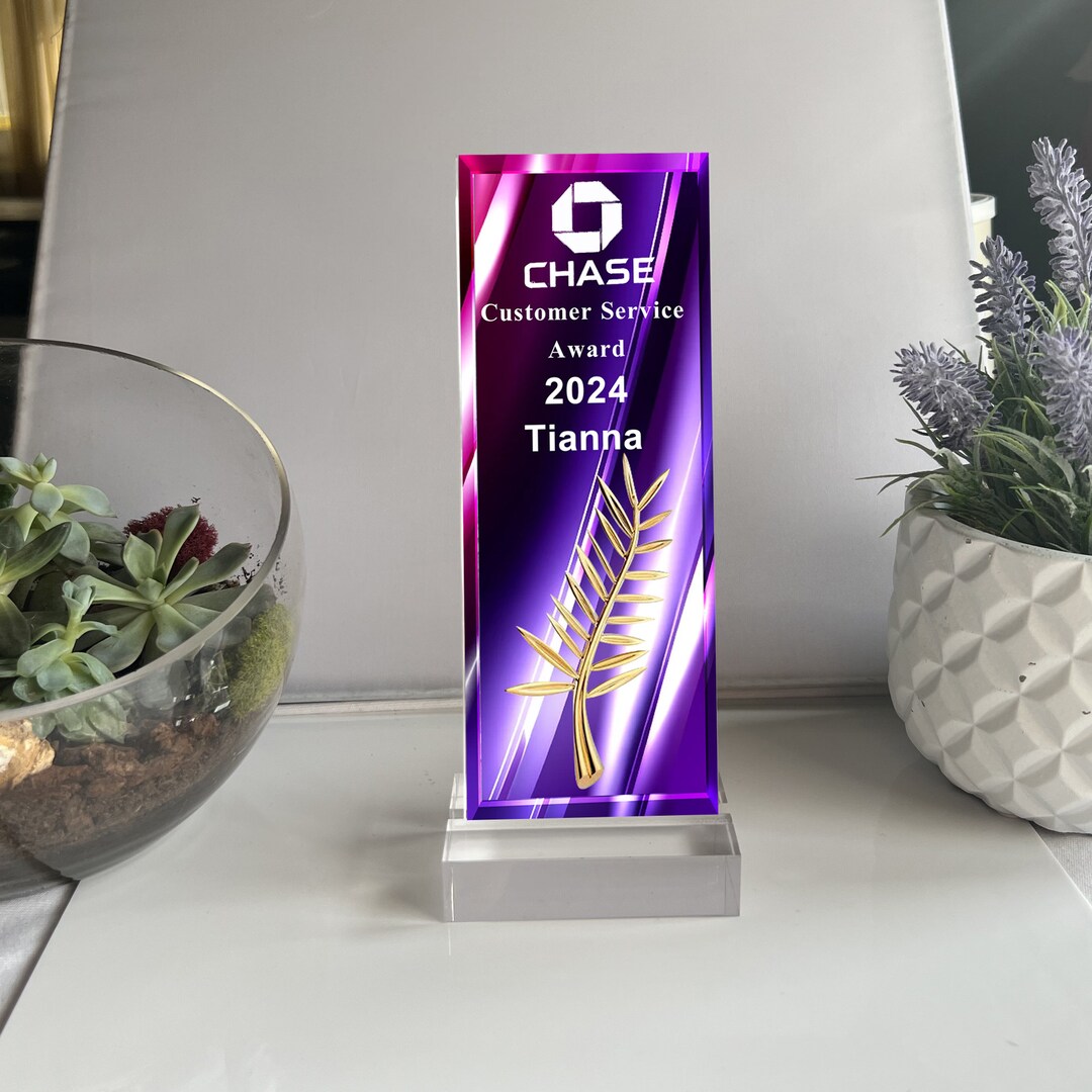 Custom Trophy, Add Logo, Employee Award, Achievement Award, Business ...