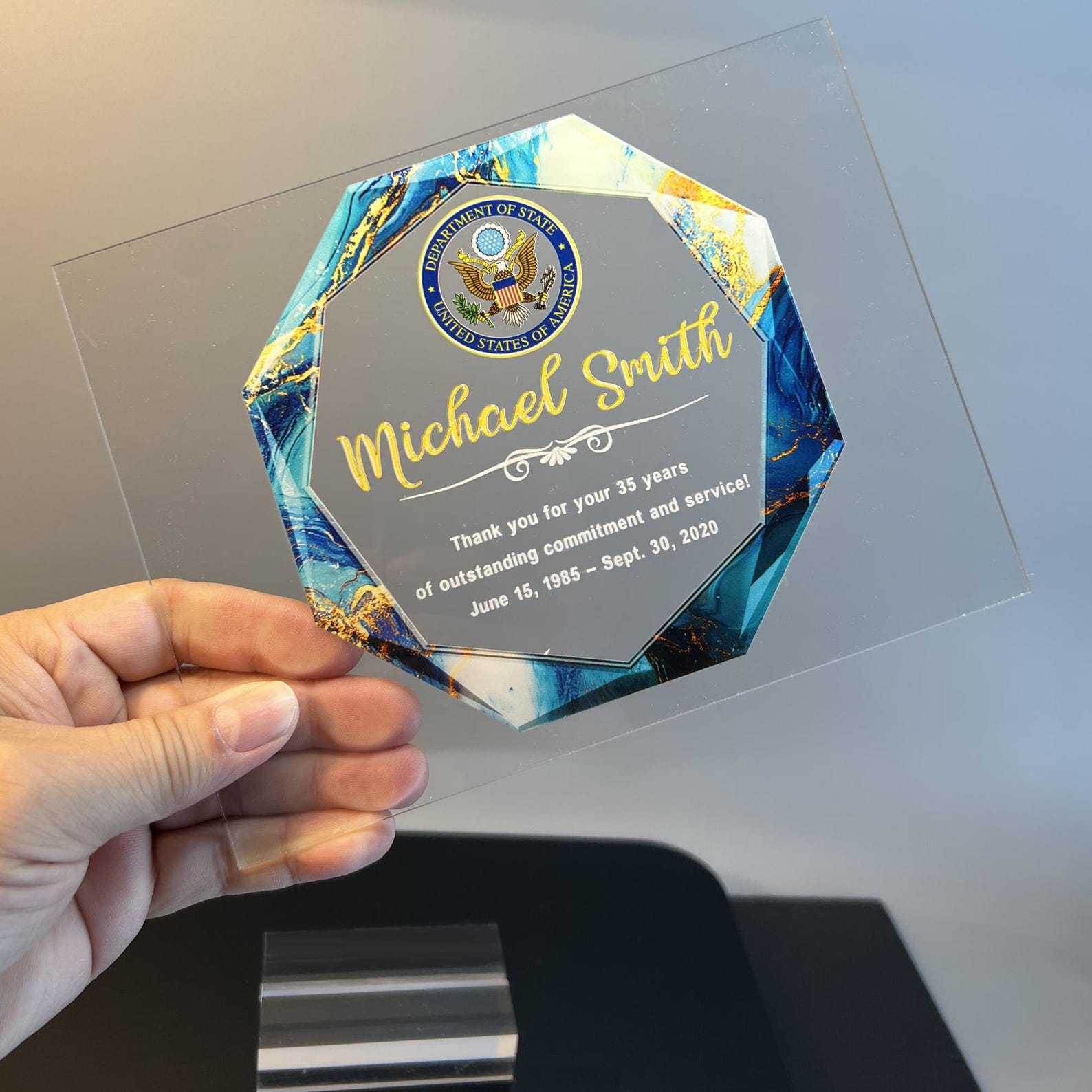 Custom Employee Award, Retirement Appreciation, for Manager, Staff ...