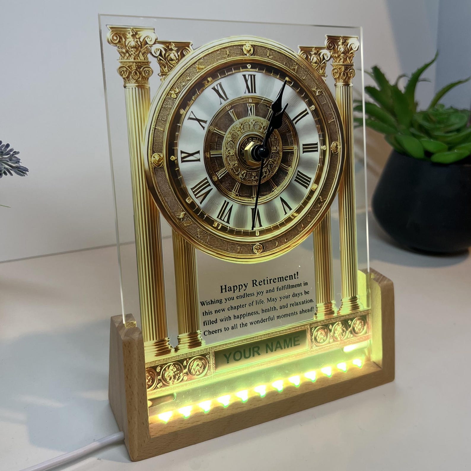 Personalized Photo Clock for Wall or Desk, Perfect Gift for Family and ...