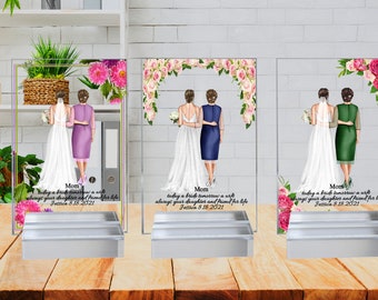 Mother of the Bride Illustration, Wedding Parent Print, Customized ...