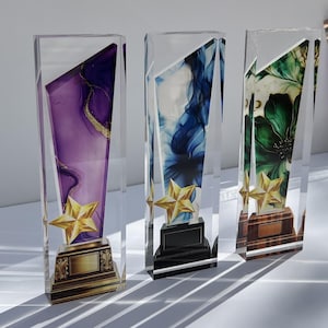 Customizable Star Service Award Trophy Custom Trophy, Add Logo ...