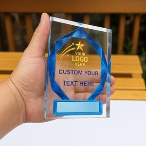 Personalized Acrylic Award Plaque | Custom Engraved Trophy With Logo ...