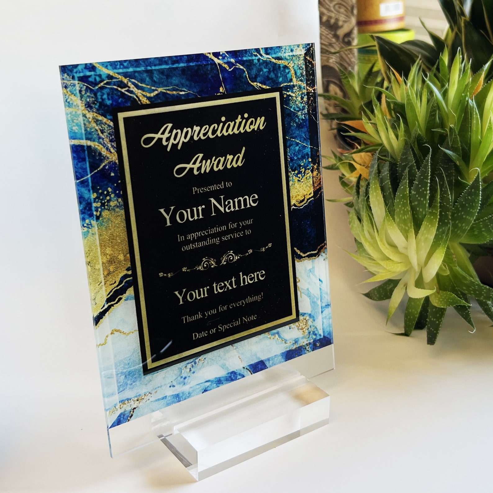 Personalized Trophy Award, Customizable Award Plaque, Custom Award ...