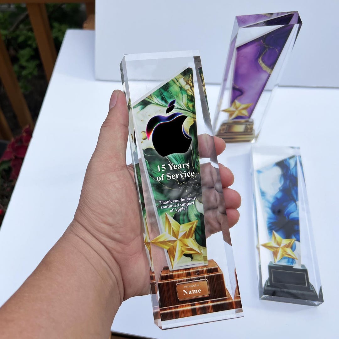 Customizable Star Service Award Trophy Custom Trophy, Add Logo ...