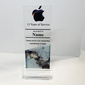 Personalized Acrylic Trophy - Custom Engraved Award for Corporate or ...