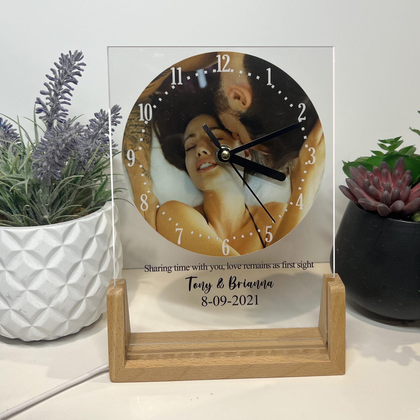 Personalized Photo Clock for Wall or Desk, Perfect Gift for Family and ...