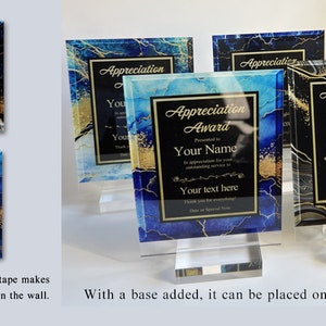 Personalized Trophy Award, Customizable Award Plaque, Custom Award ...