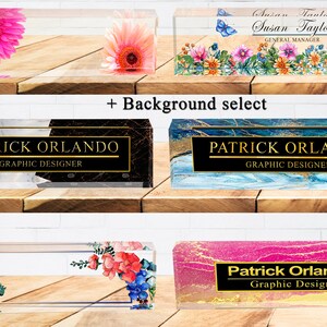 Office Desk Sign Personalized Desk Name Plate Custom Name on Marble ...