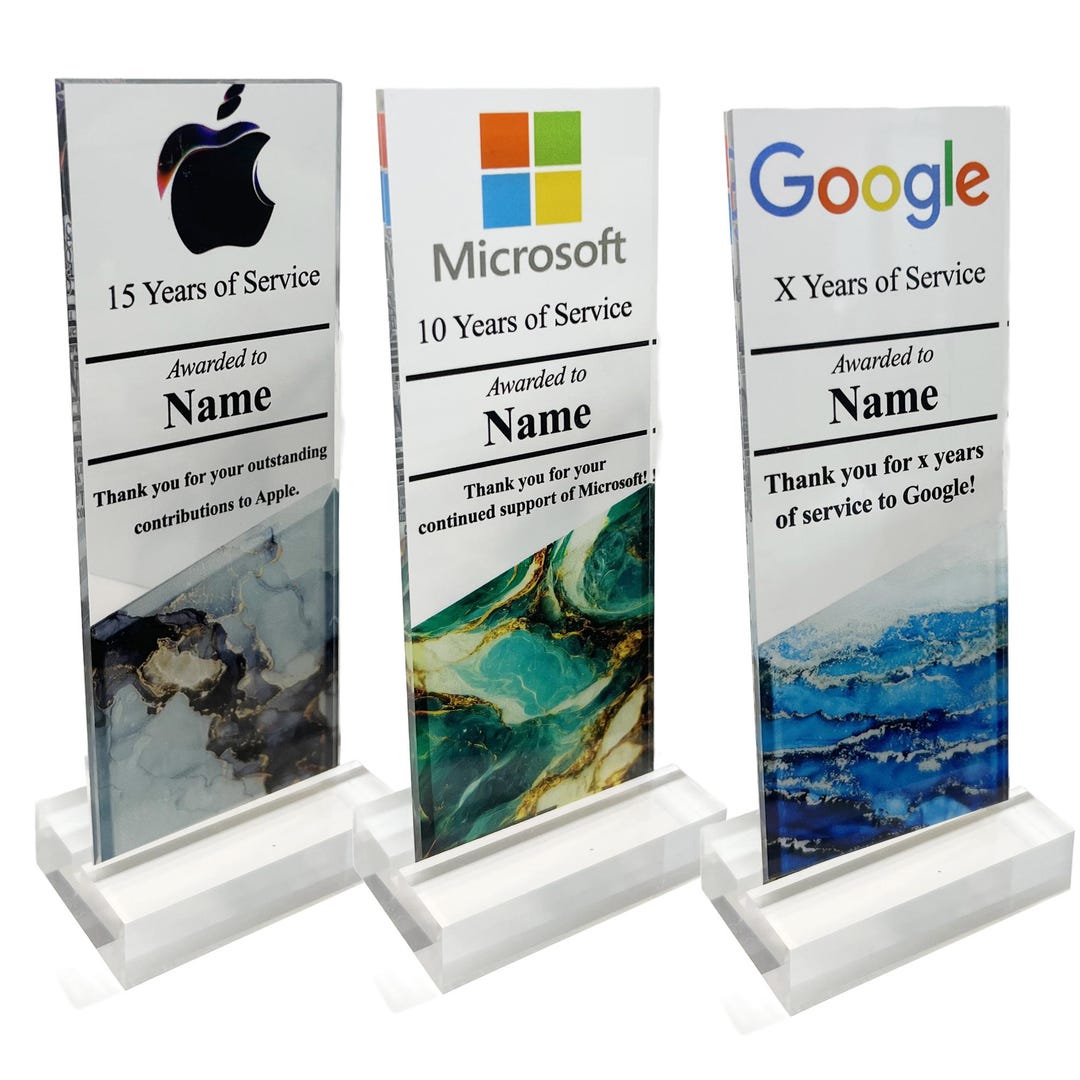 Personalized Acrylic Trophy Custom Award for Corporate or Company ...