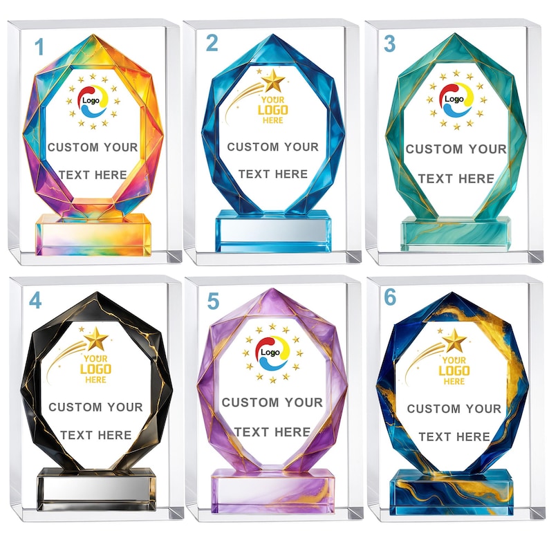 Personalized Acrylic Award Plaque | Custom Engraved Trophy With Logo ...
