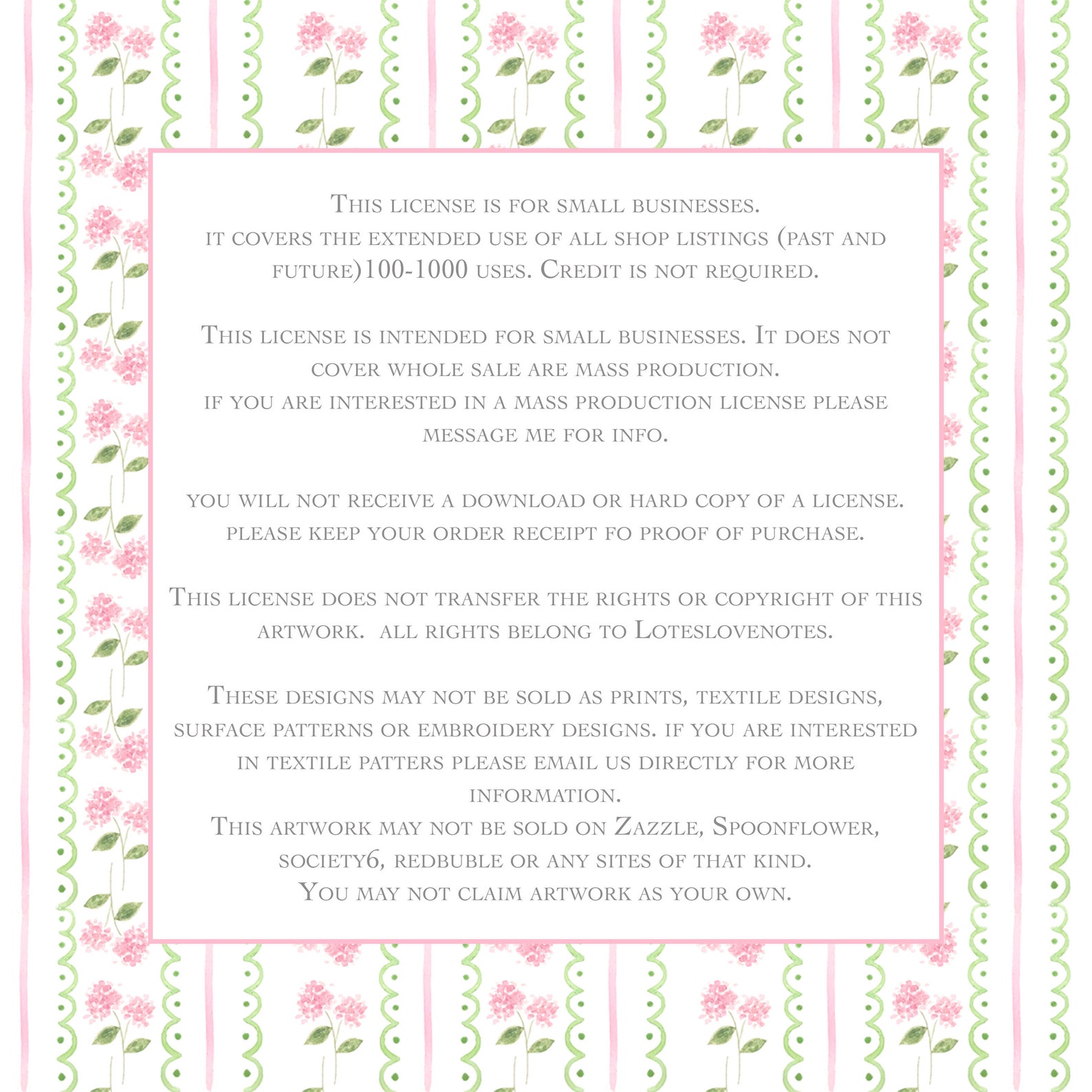 Whole Shop Commercial License - Etsy