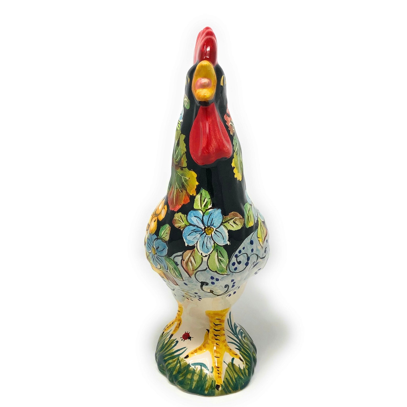 Italian Ceramic Rooster Figurine Italian Art Pottery Animals Collection ...