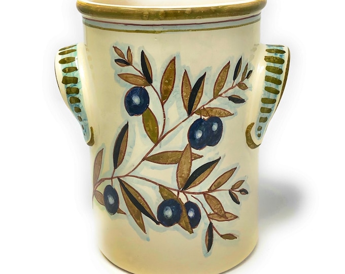 Ceramic Olives Jar, Olives Container, Red Container for Olives, Yellow ...