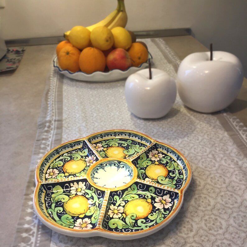 Italian Ceramic Serving Appetizer Tray Plate Pottery | Etsy