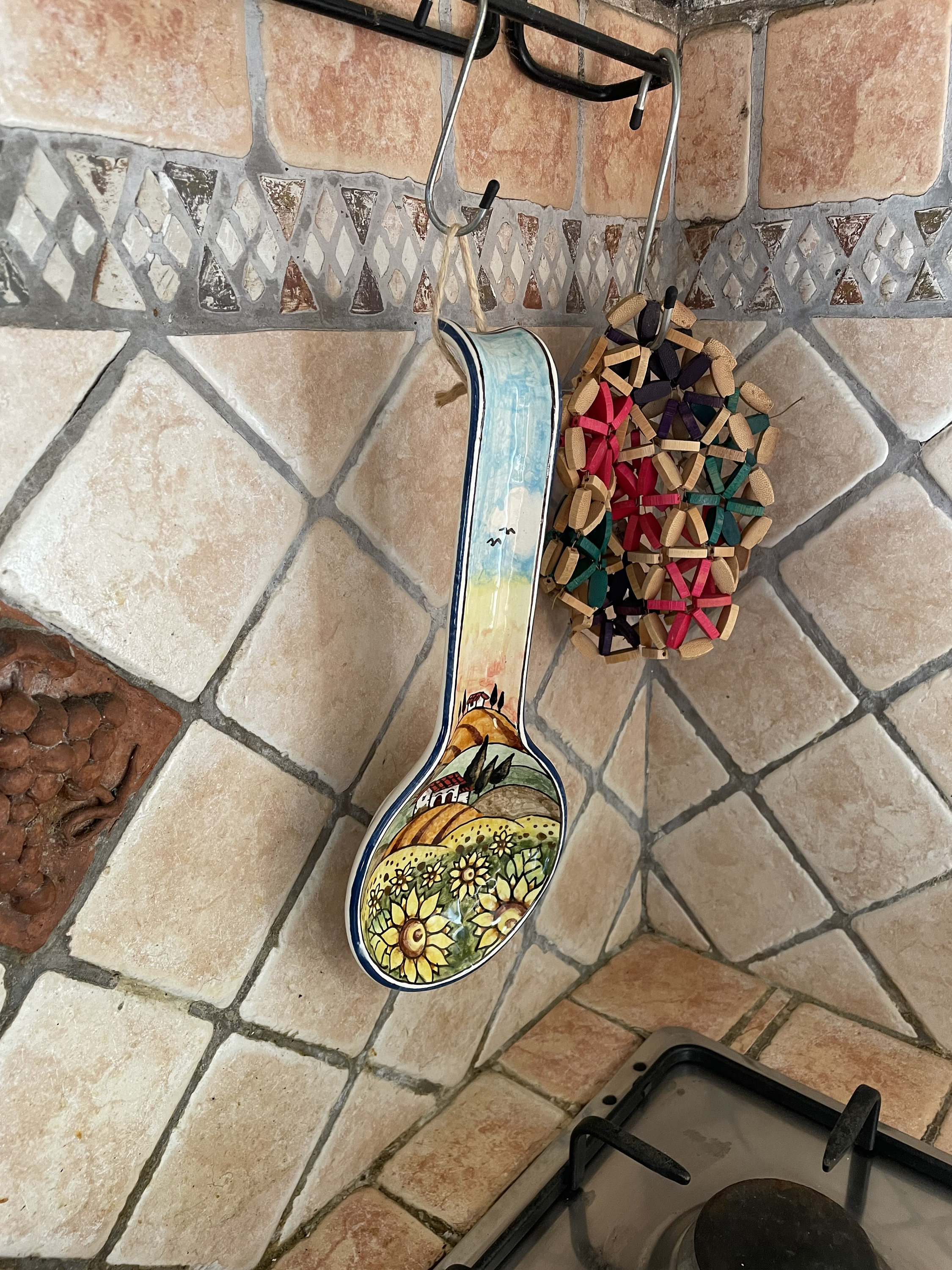 Italian Ceramic Art Spoon Rest Pottery Holder Hand Painted | Etsy