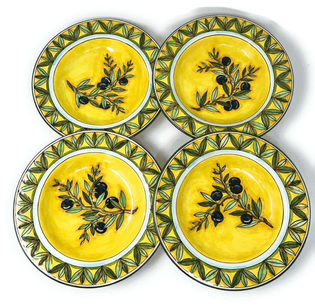 Italian Ceramic Serving Dinnerware Set Plates Dishes Deep Kitchen ...