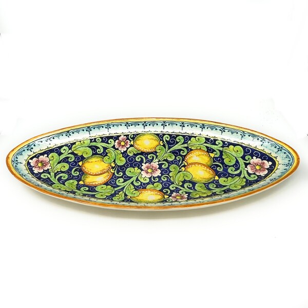 Hand-painted Italian Lemon Ceramic House Number Tiles