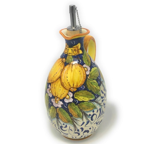 Italian Ceramic Jar Salt Holder Hand Painted Made in ITALY | Etsy