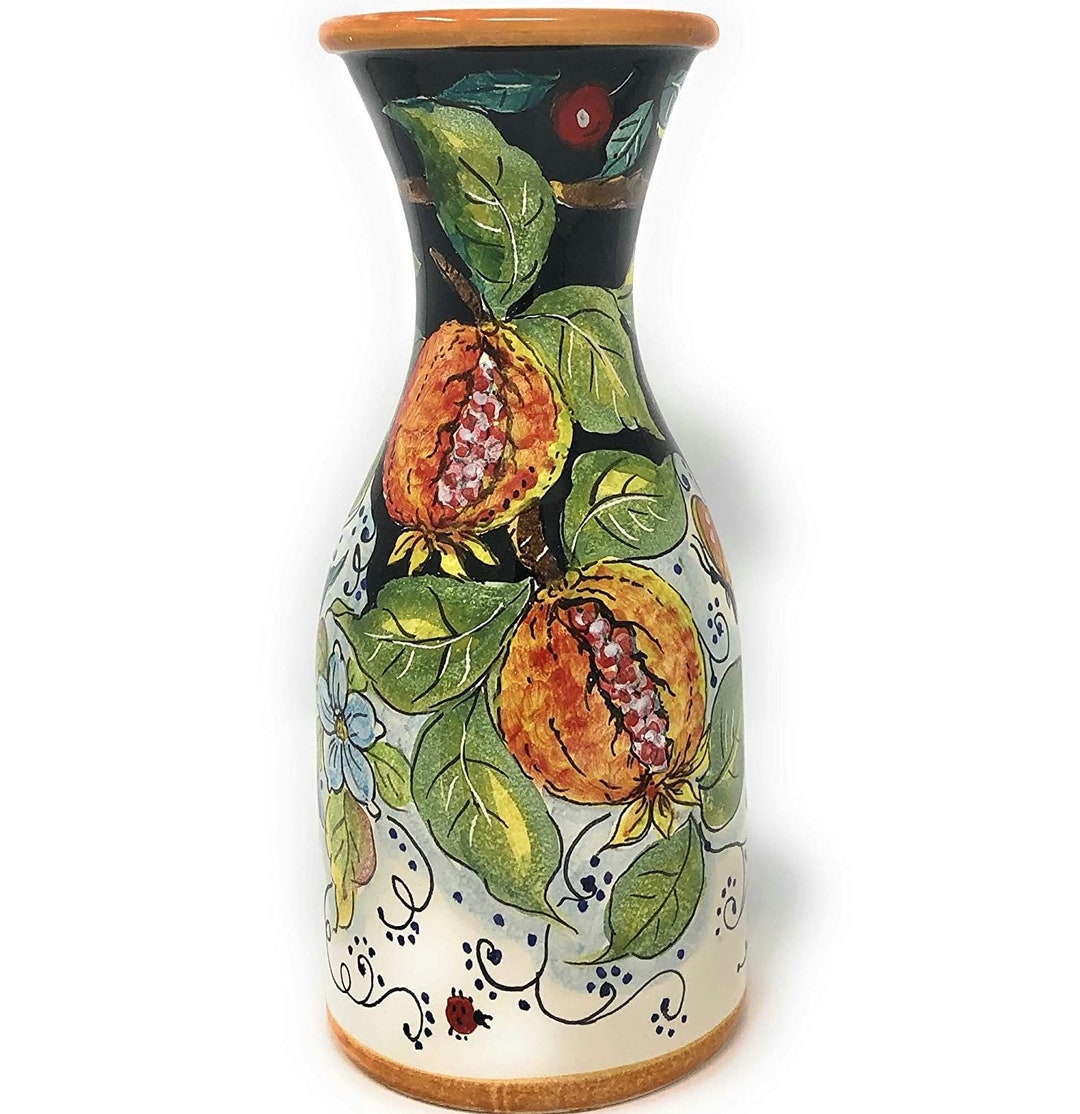 Italian Ceramic Art Pottery Vase Pipkin for Planter Flowerpot or ...