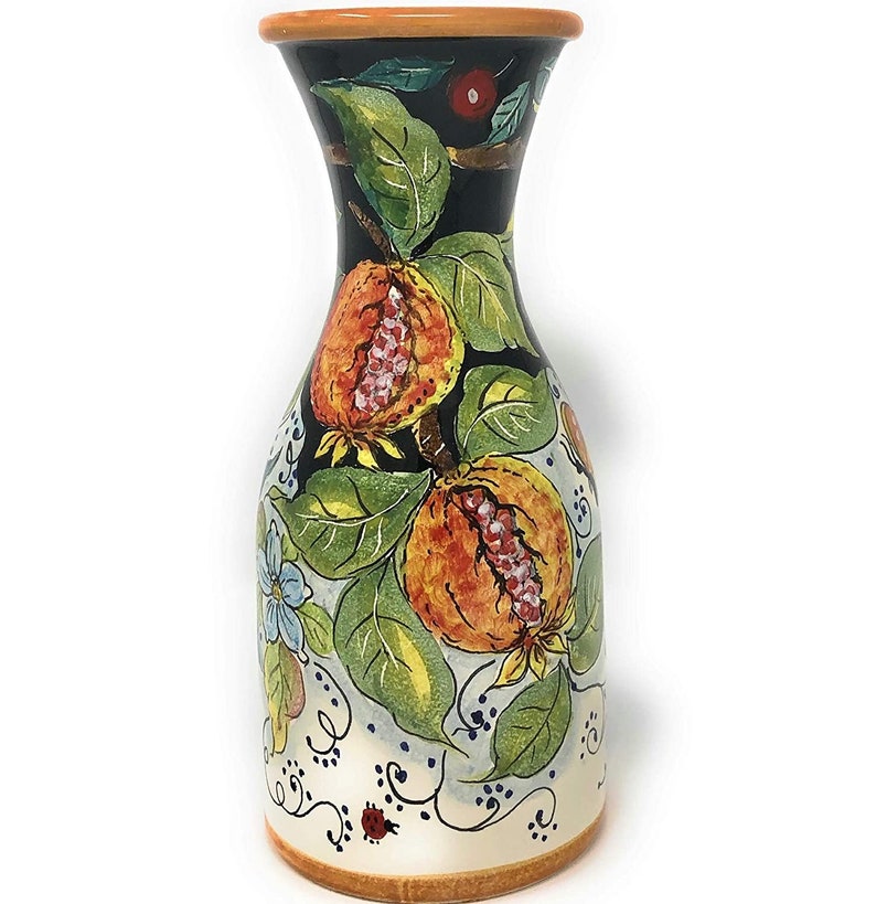 Italian Ceramic Art Pottery Vase Pipkin for Planter Flowerpot | Etsy