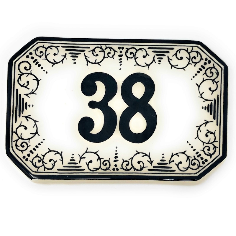 Painted House Number - Etsy
