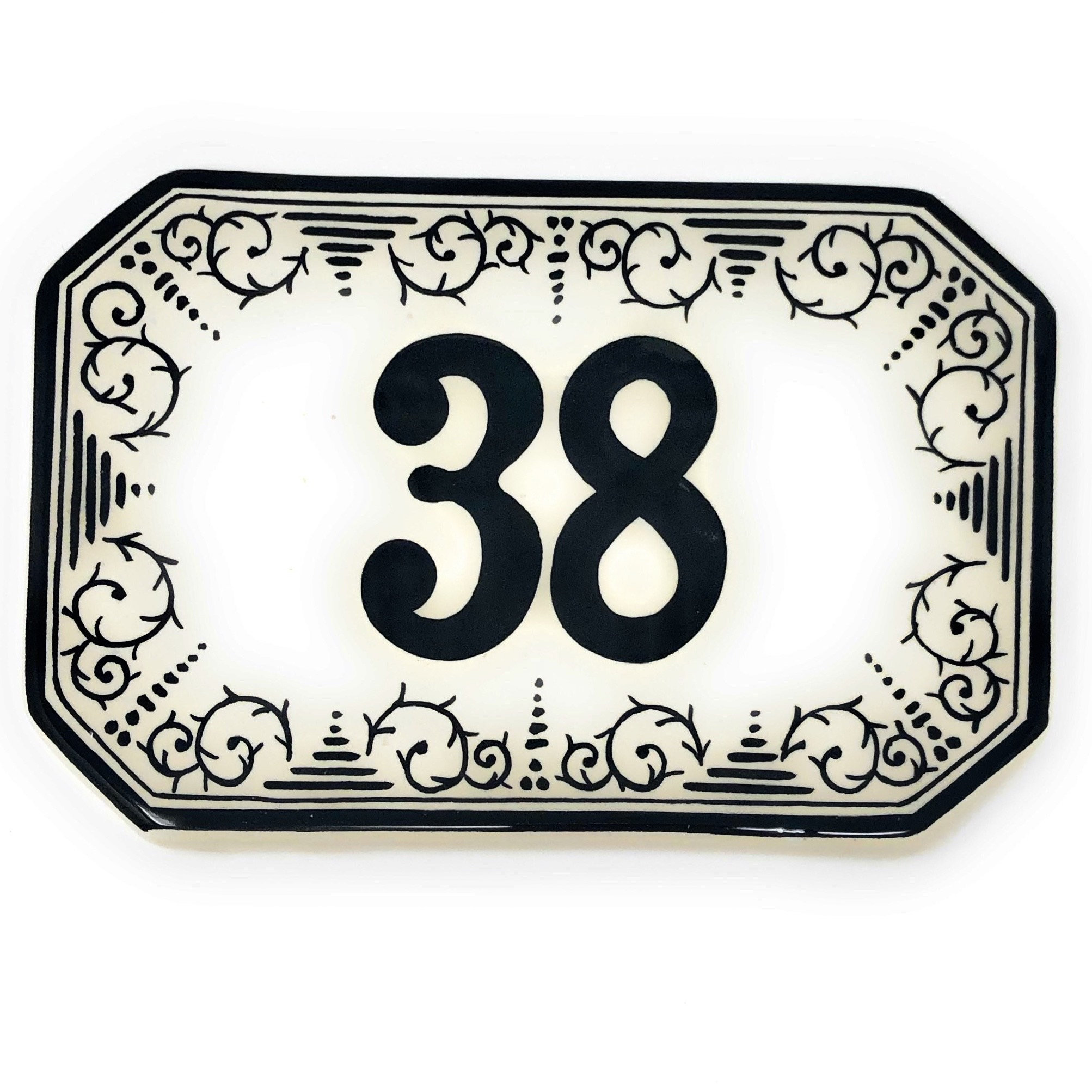 Mediterranean Tile House Numbers