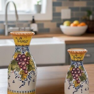 Italian Ceramic Art Pottery Vase - Pitcher Gal 0,132 Hand Painted ...