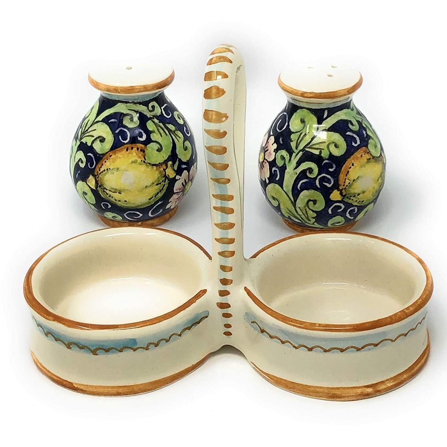 Italian Ceramic Pottery Set Salt and Pepper Shakers Pots Art Pottery ...