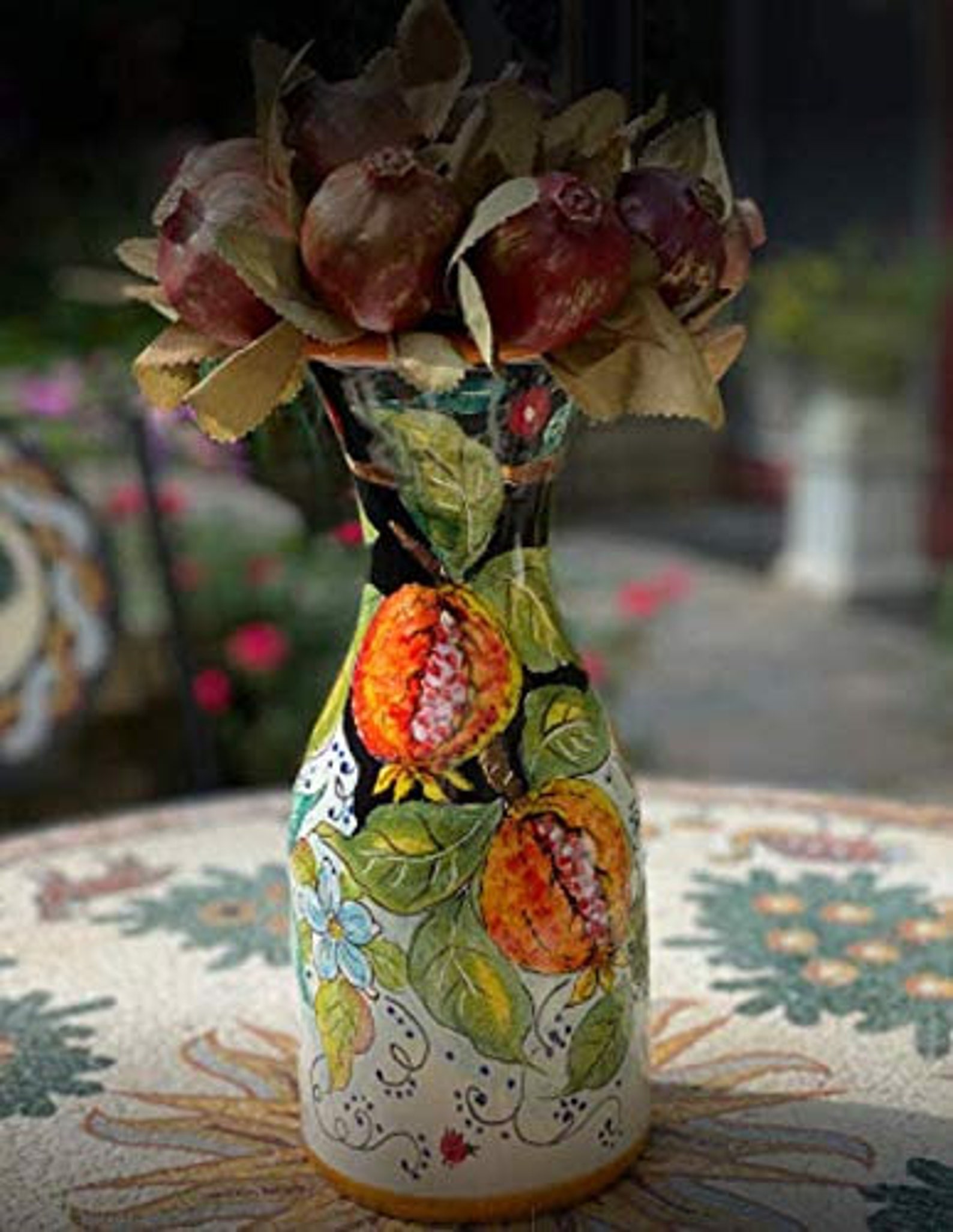 Italian Ceramic Art Pottery Vase Pipkin for Planter Flowerpot | Etsy