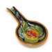 Italian Ceramic Spoon Rest Holder Decorated Pomegranates Pottery Art ...