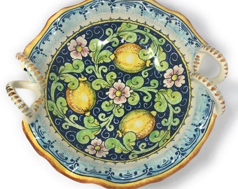 Italian Ceramic Serving Oval Bowl for Pasta Fruit Salad | Etsy