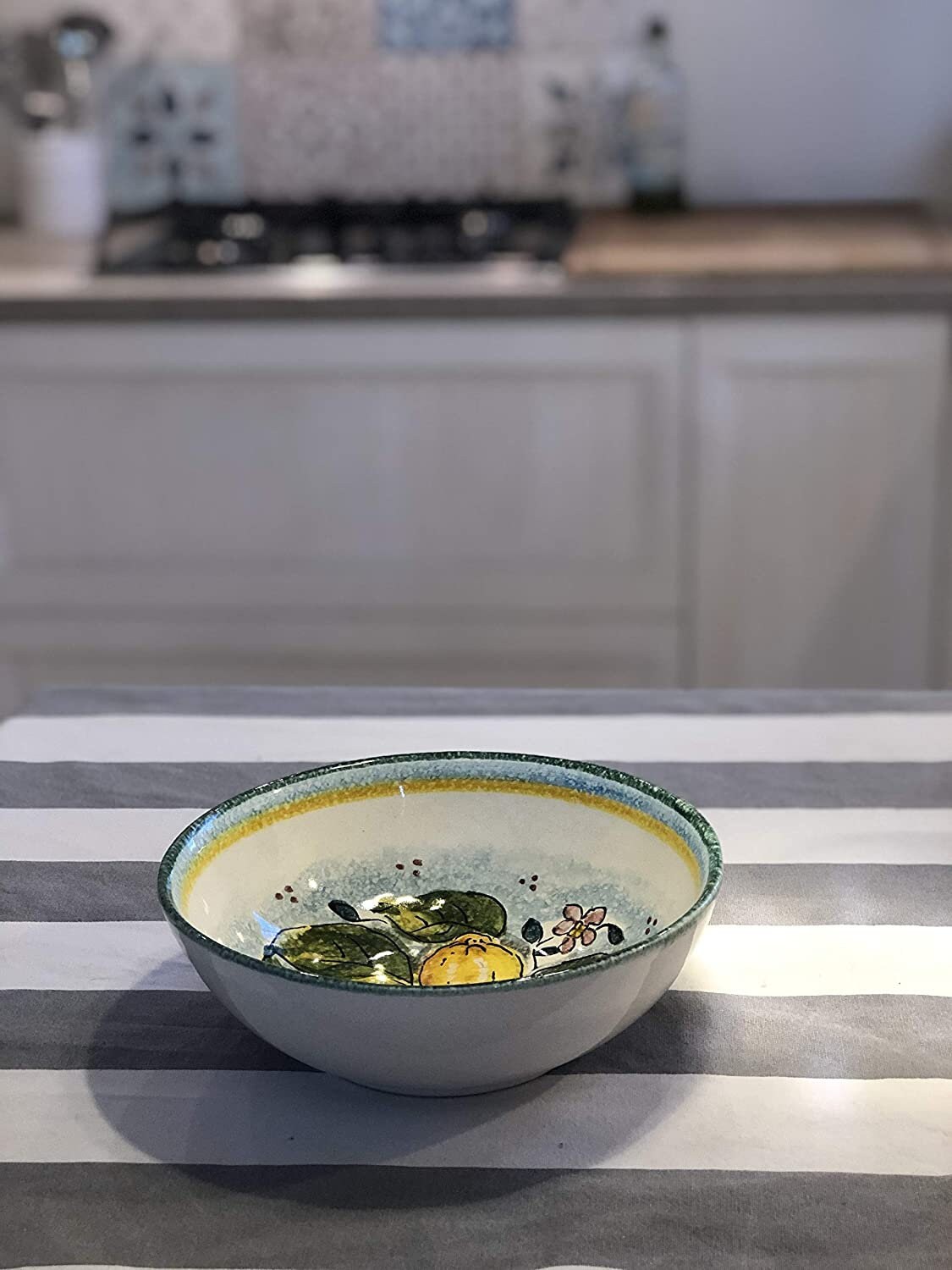 Italian Ceramic Small Bowl Round Pattern Lemons Art Pottery | Etsy