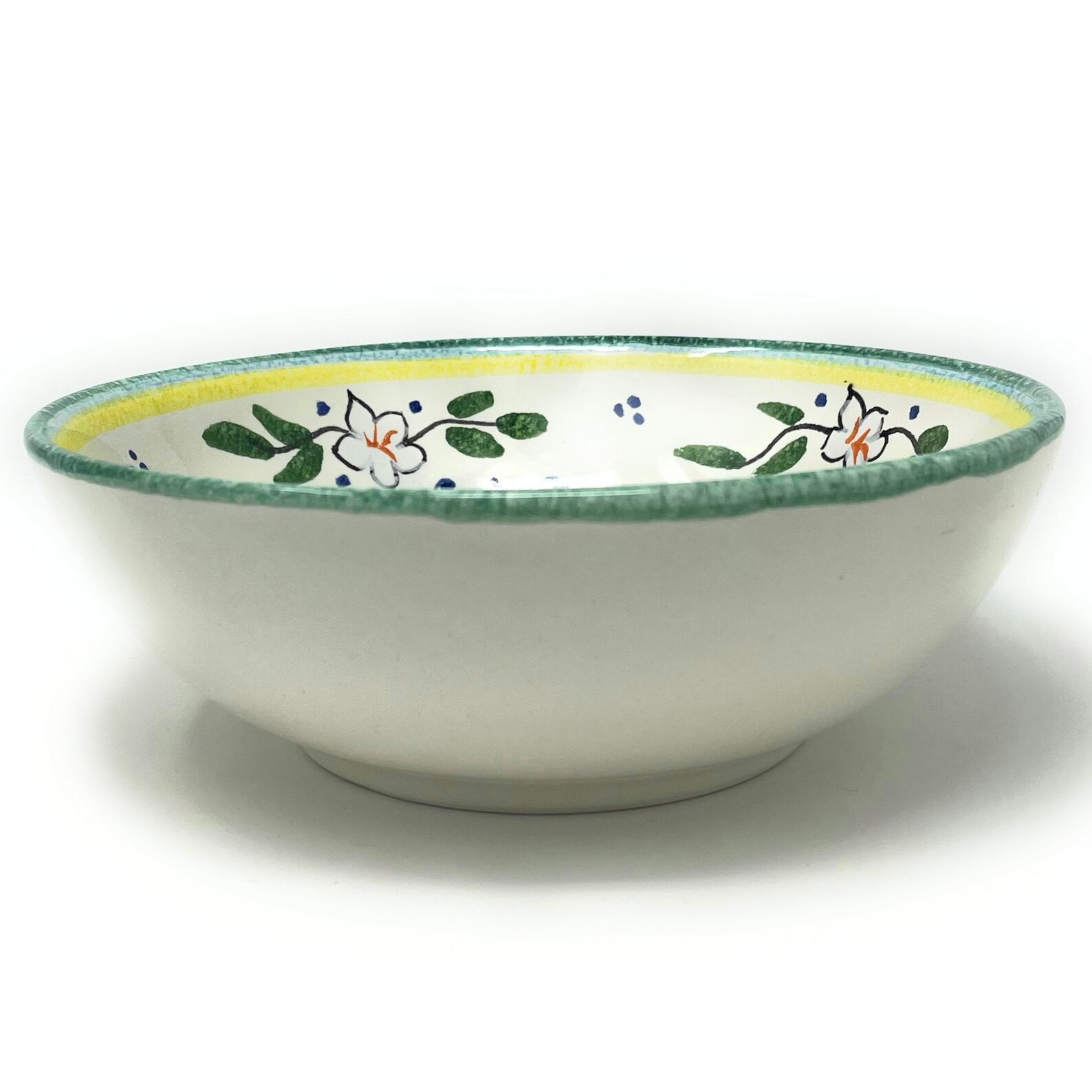 Italian Ceramic Small Bowl Round Pattern Lemons Art Pottery Made in ...