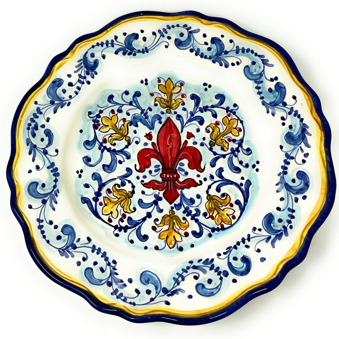 Italian Ceramic Art Pottery Serving Plate Dish Food Platter Hand ...