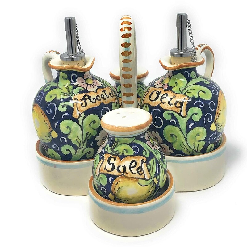 Oil and Vinegar Salt and Pepper Set - Etsy