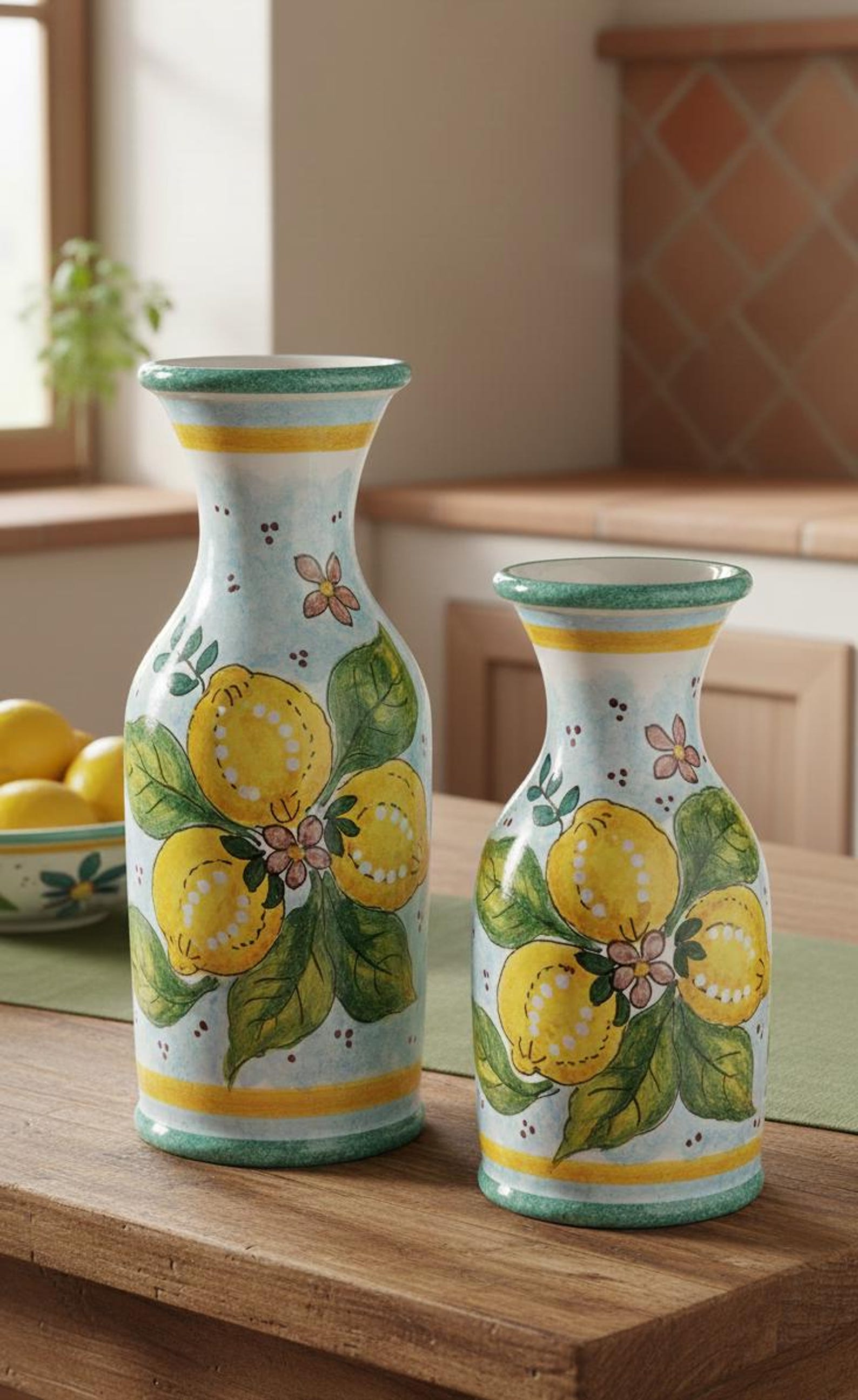 Italian Ceramic Art Pottery Vase - Pitcher Gal 0,132 Hand Painted ...