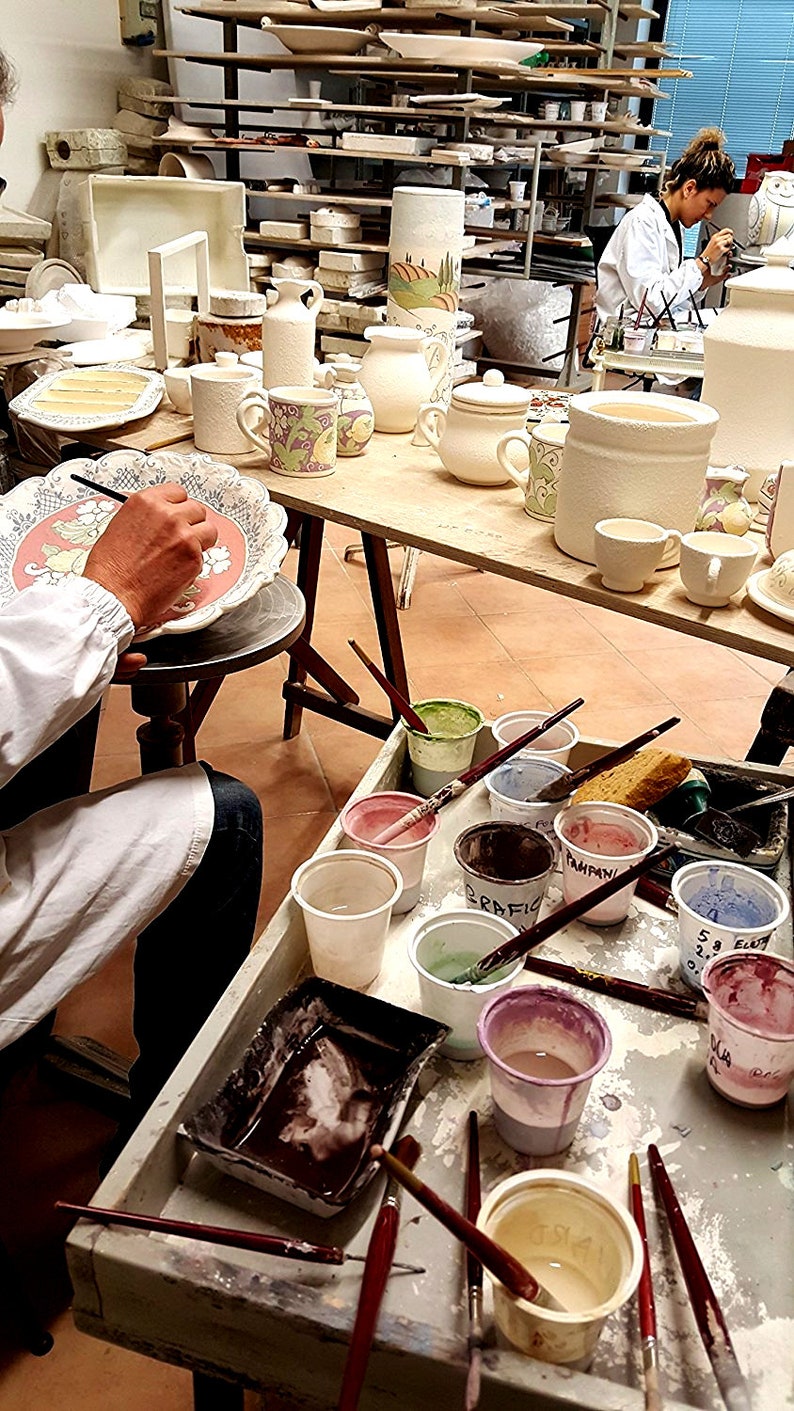 Italian Ceramic Serving Appetizer Tray Plate Pottery | Etsy