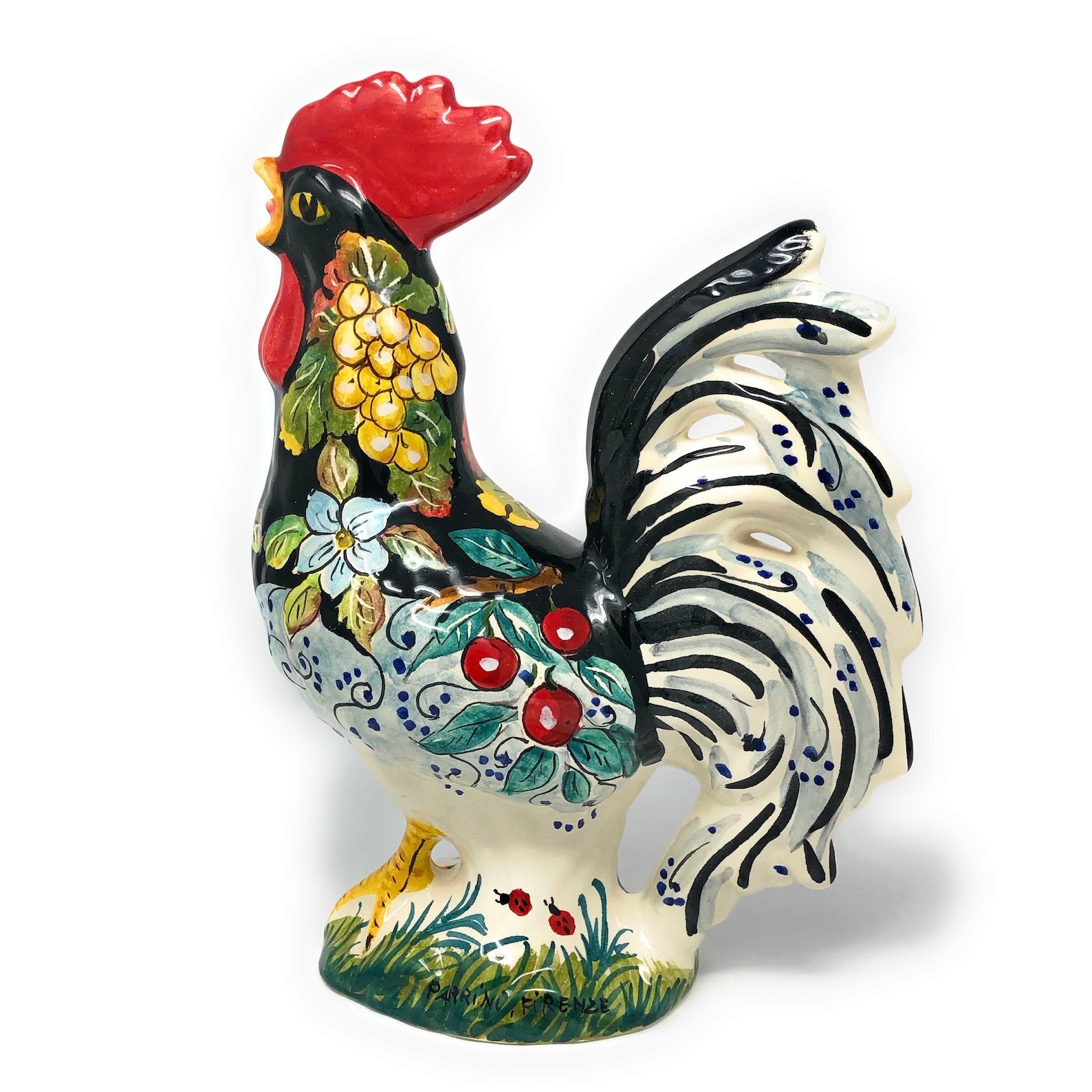 Italian Ceramic Rooster Figurine Italian Art Pottery Animals Collection ...