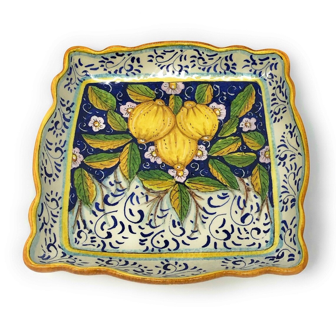 Italian Ceramic Serving Plate Bowl Dish Food Hand Painted - Etsy
