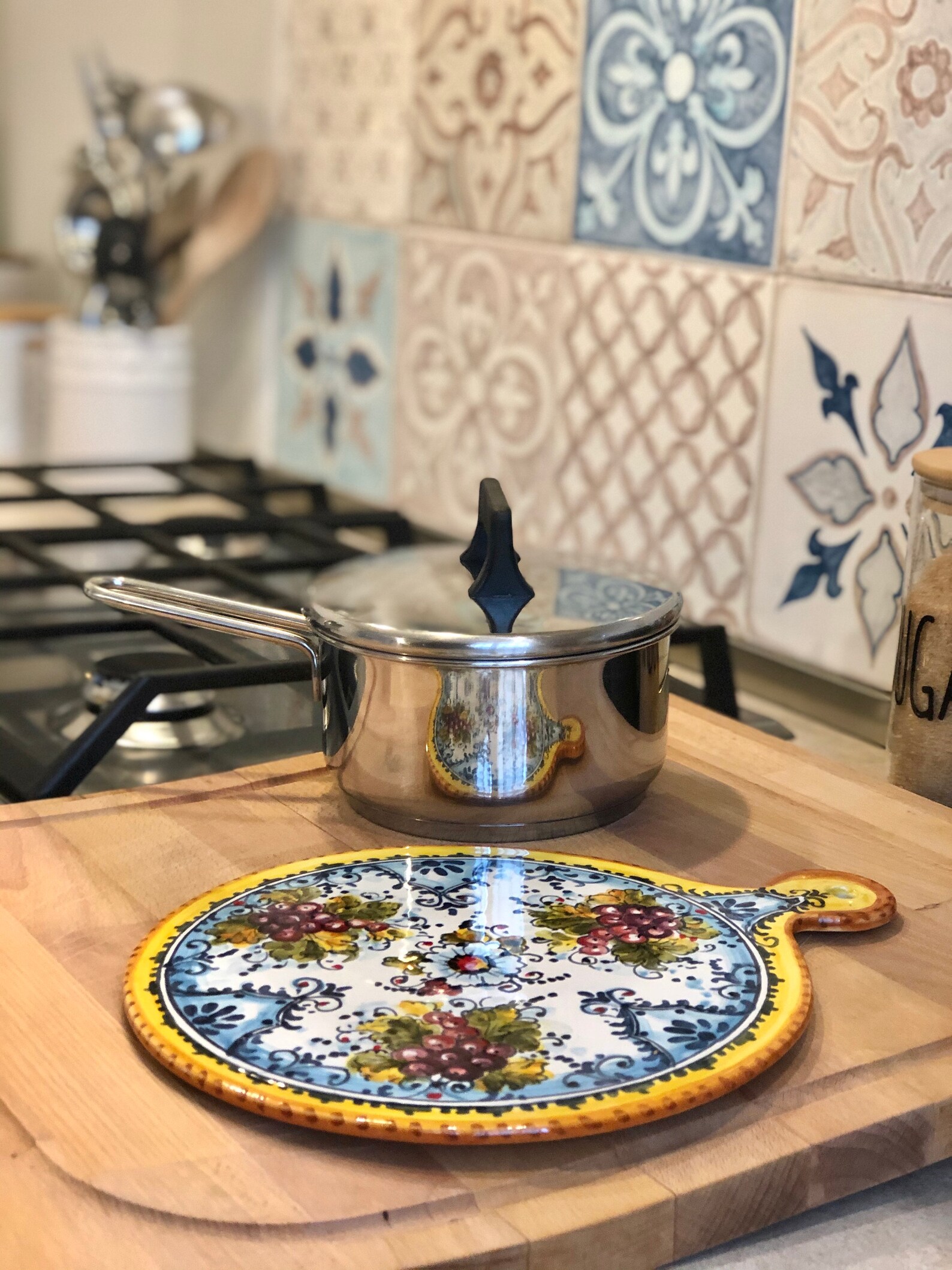 Italian Ceramic Art Kitchenware Tile Trivet Pottery Decorated | Etsy