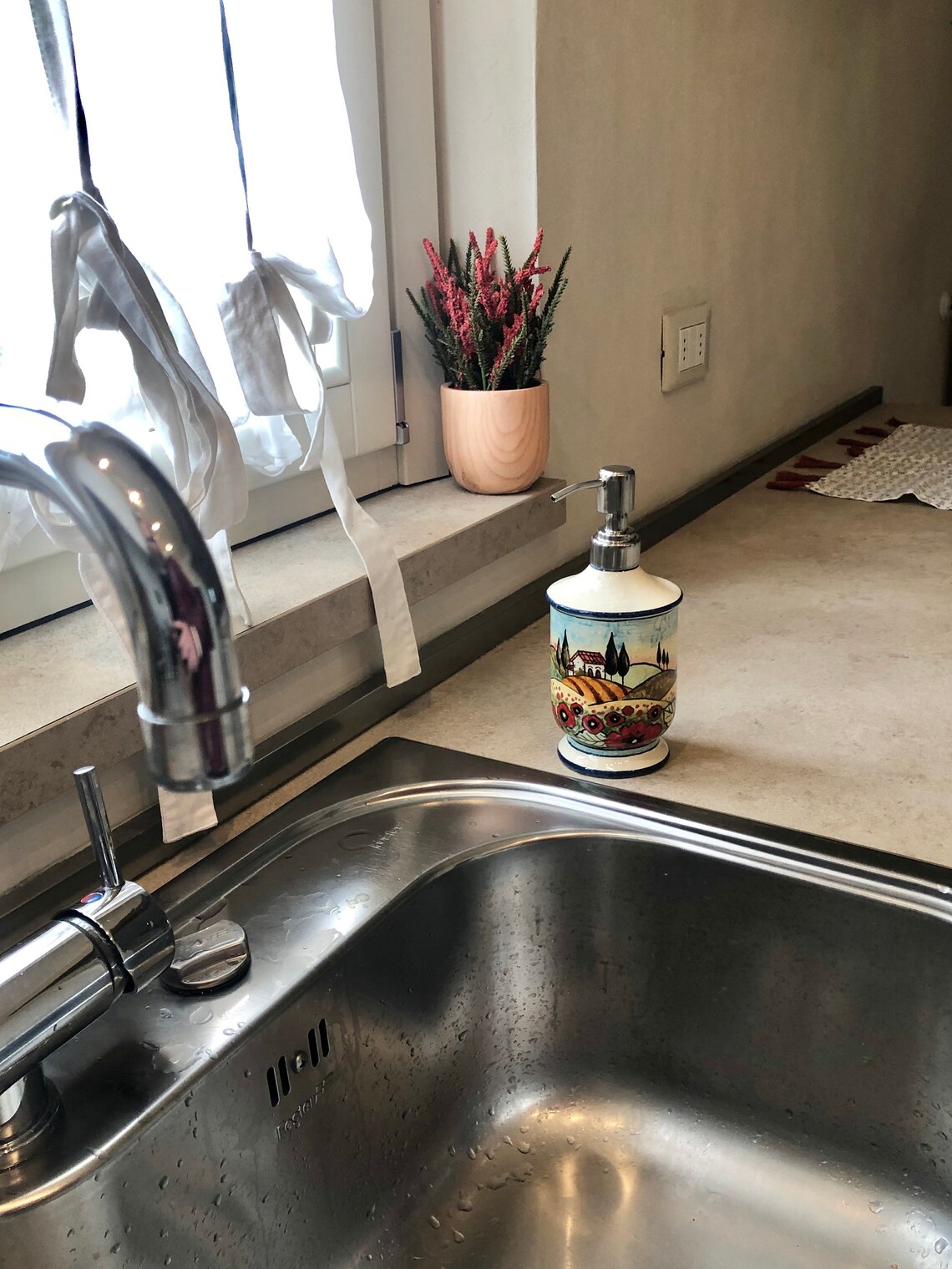 Italian Ceramic Soap Dispenser With Rust Proof Stainless for - Etsy