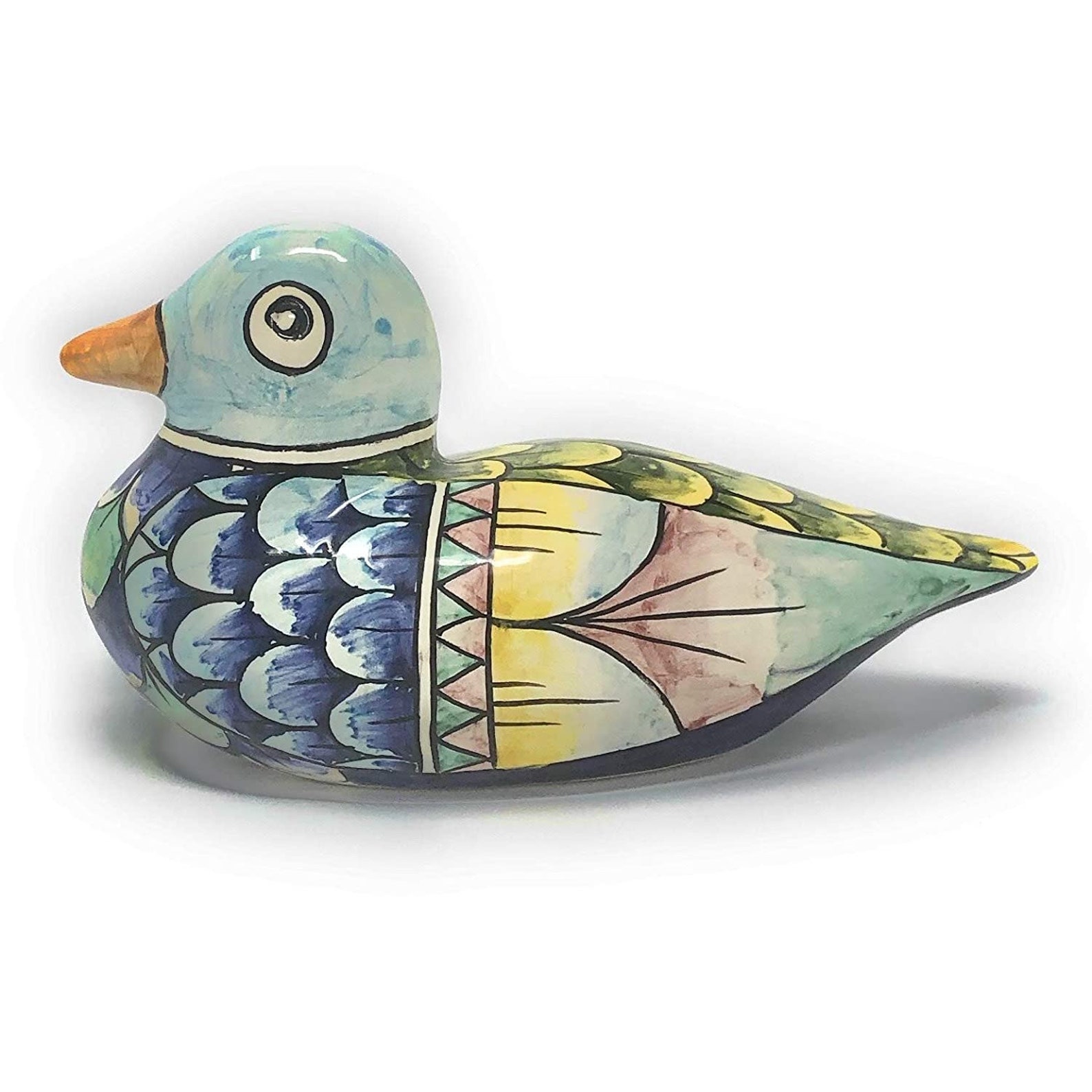 Italian Ceramic Art Animal Figurine Duck Pottery Hand Painted Made in ...