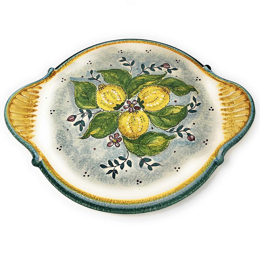 Italian Ceramic Art Pottery Plate for Sweets Cakes Cake Pan Plate Hand ...