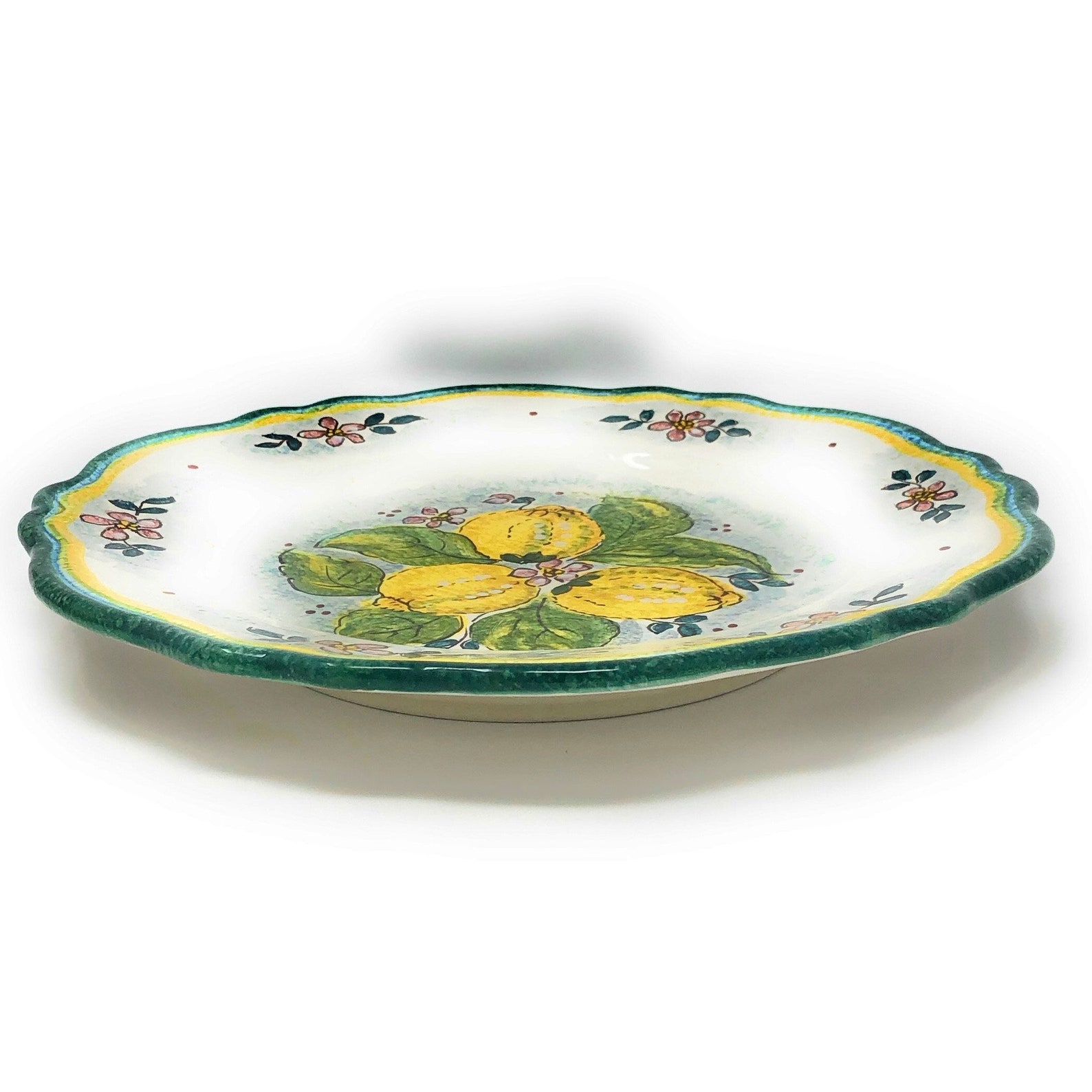 Italian Ceramic Art Pottery Dinnerware Set Serving Plate | Etsy