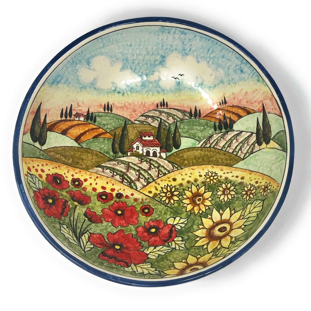 Italian Ceramic Hand Painted Bowl for Pasta , Fruits, Rice , Salad ...