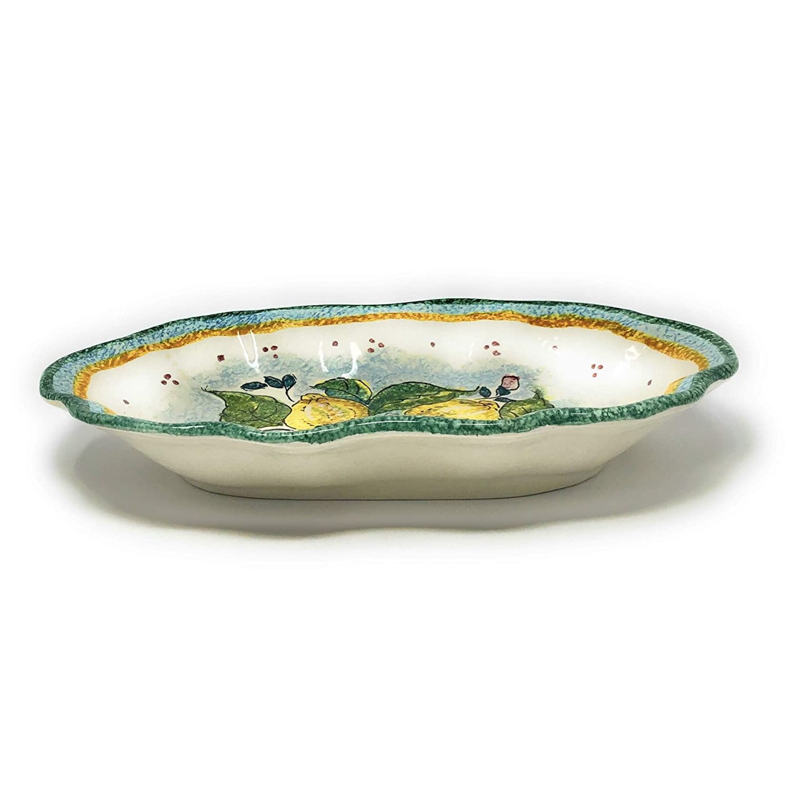 Italian Ceramic Serving Oval Bowl for Pasta Fruit Salad - Etsy