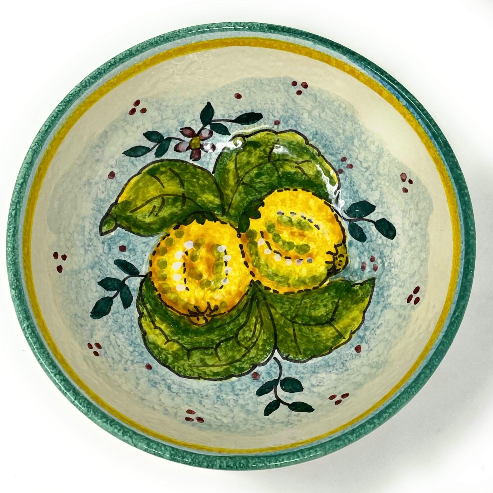 Italian Ceramic Small Bowl Round Pattern Lemons Art Pottery - Etsy