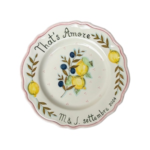 Italian Ceramic Art Pottery Dinnerware Set Serving Plate Dishes Kitchen ...